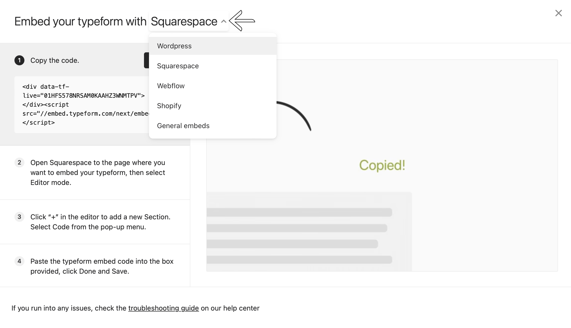 Embed your form – Help Center