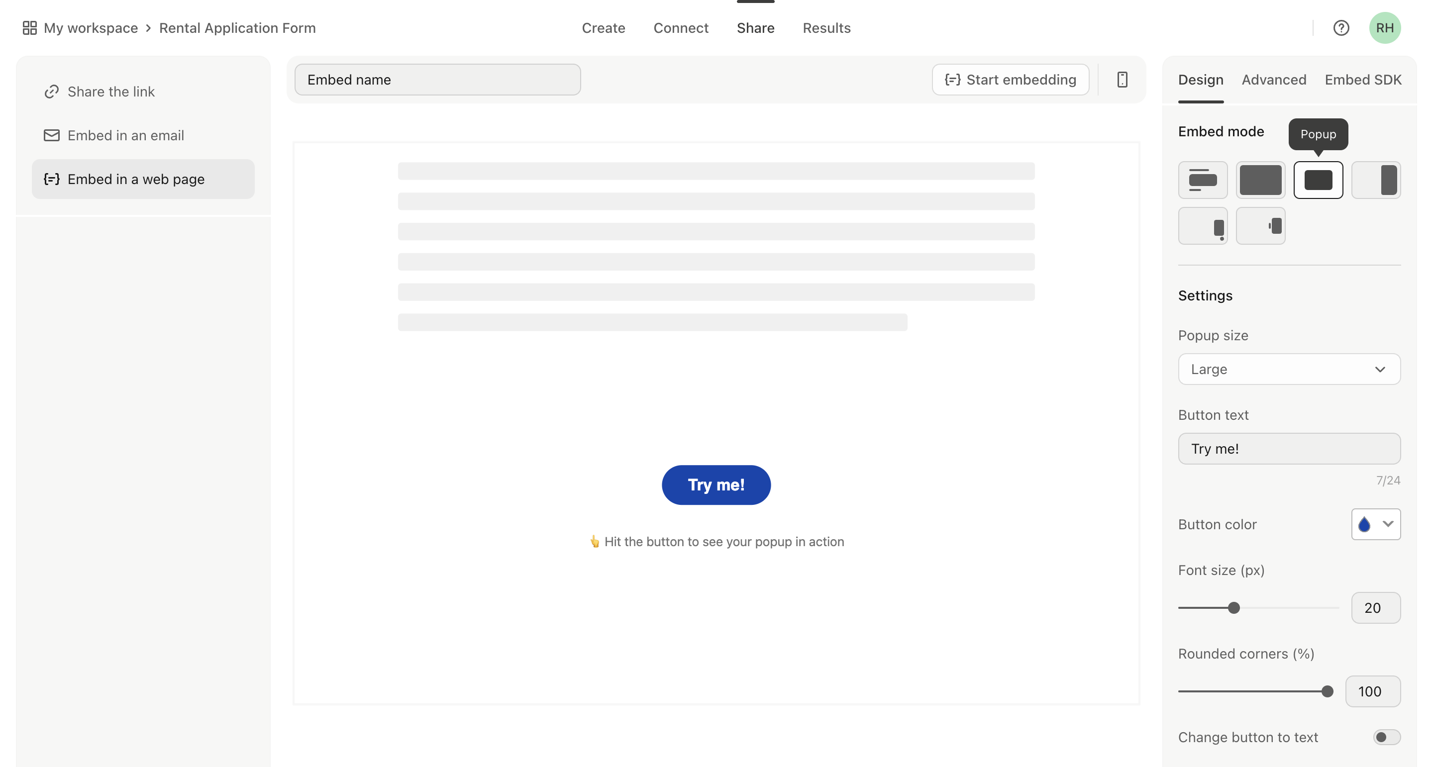 Embed your form – Help Center