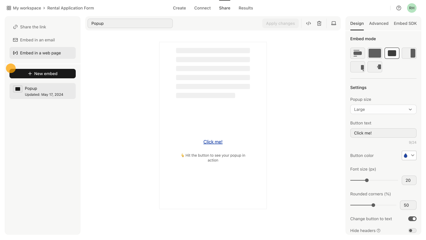 Embed your form – Help Center