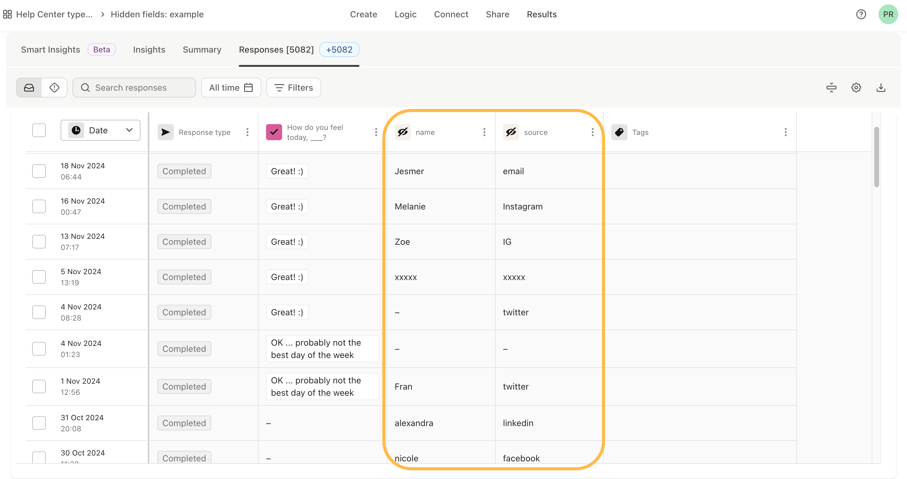 Using URL parameters (formerly Hidden Fields) – Help Center