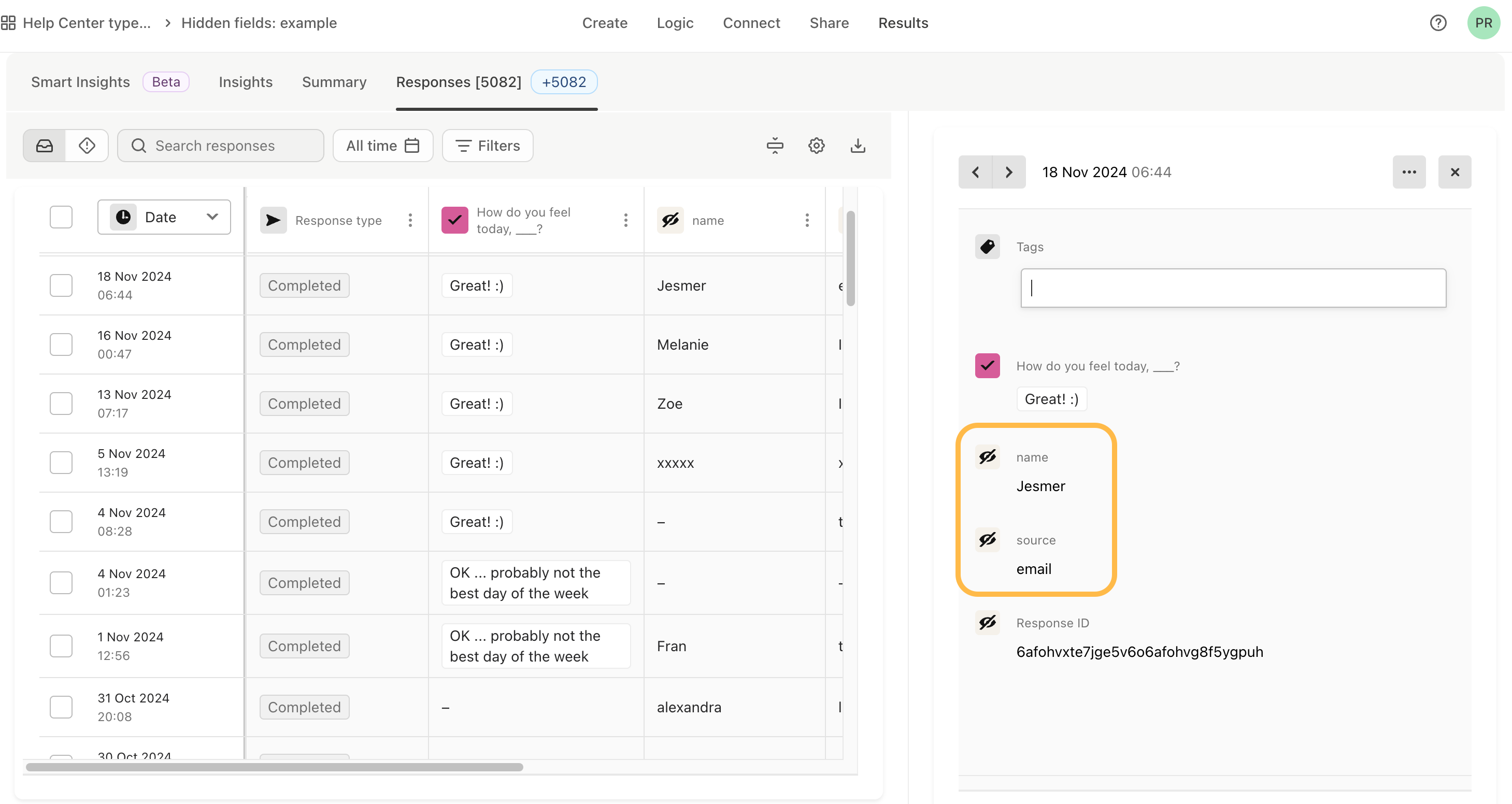 Using URL parameters (formerly Hidden Fields) – Help Center