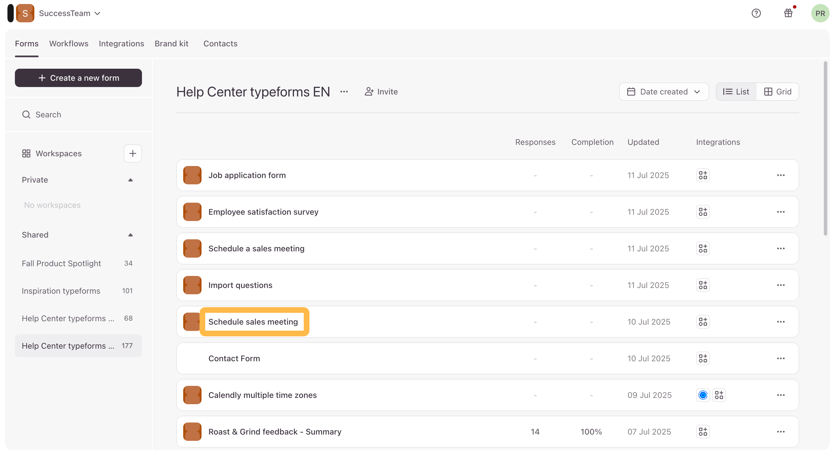 Change the name of your form – Help Center