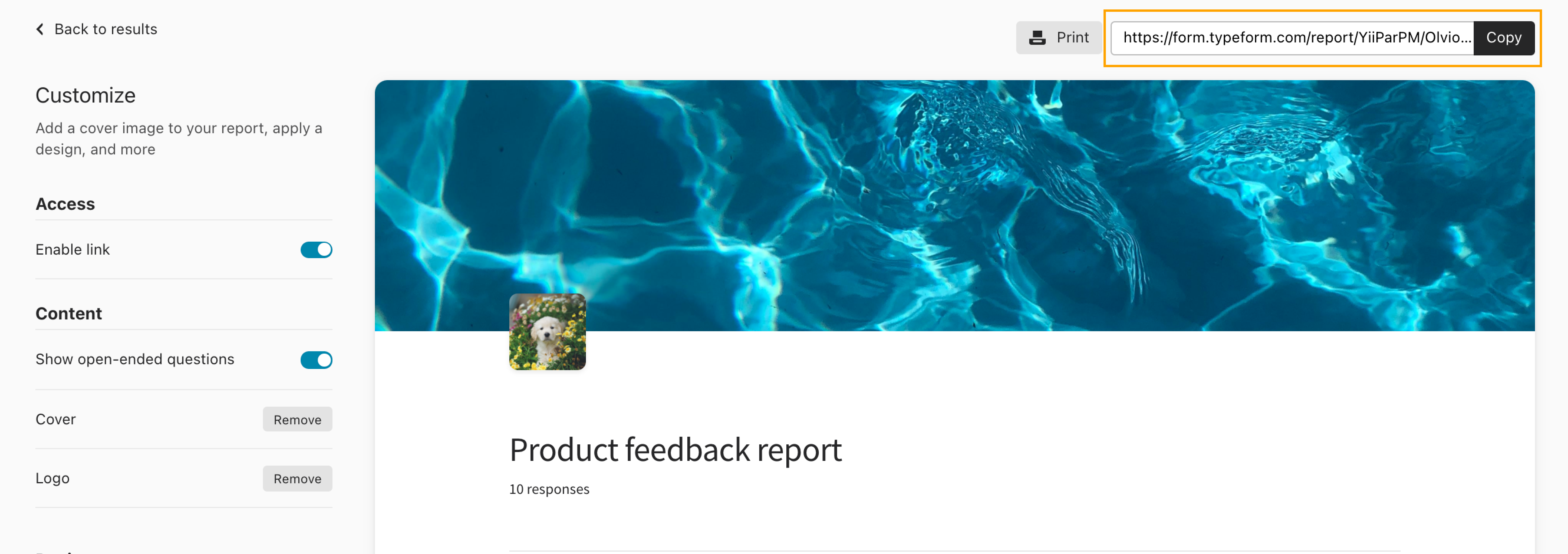 Create and share your responses report – Help Center